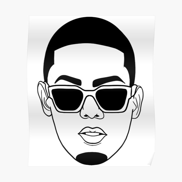 "Myke Towers portrait drawing " Poster by CorgeStudio | Redbubble