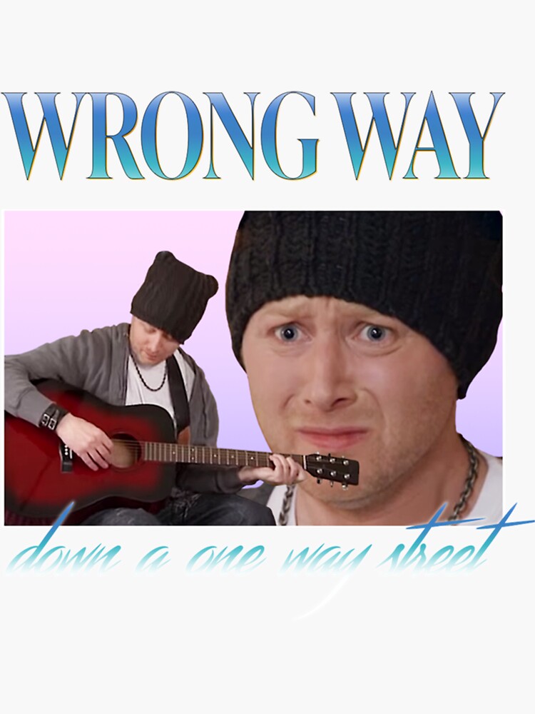 "Wrong Way Down a One Way Street " Sticker for Sale by tunglamkanichi2 ...