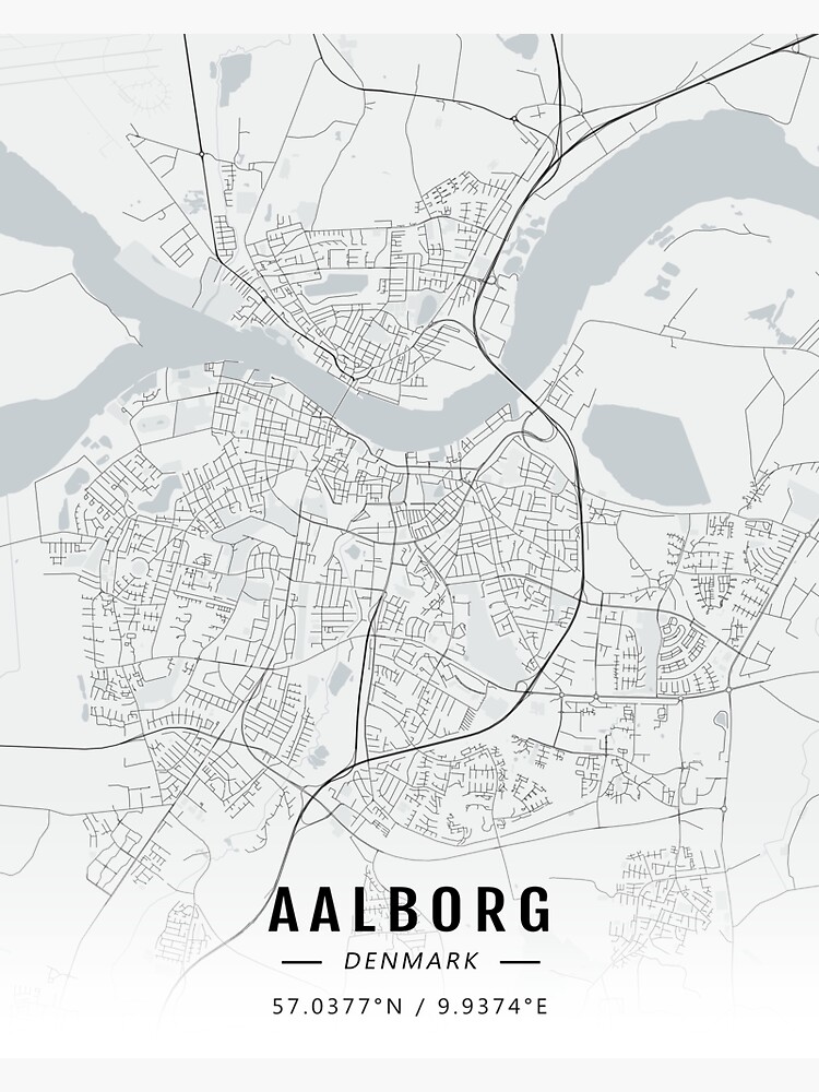 "Aalborg Map" Sticker by gigoart | Redbubble
