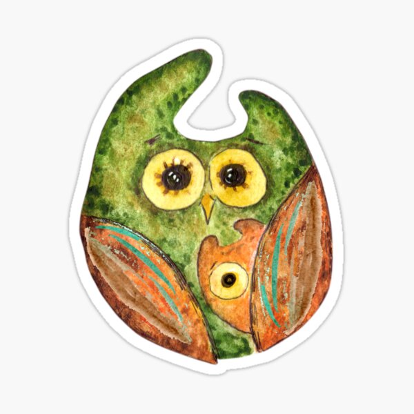 "Owl Clip Art Funny cute owls" Sticker by Aramdesing | Redbubble