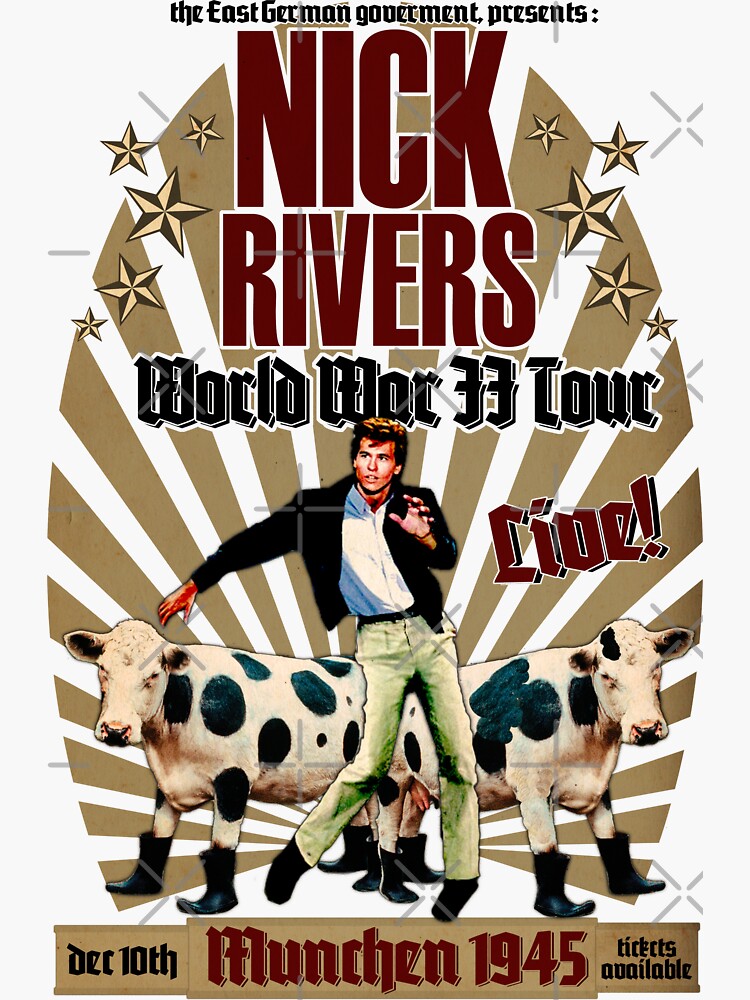 "Nick Rivers - Live!" Sticker for Sale by Playa Angel | Redbubble
