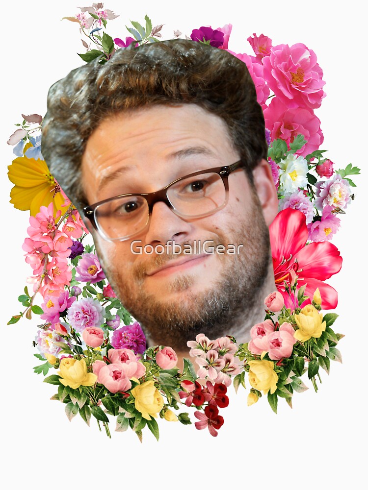 "Seth Rogen Floral" T-shirt for Sale by GoofballGear | Redbubble | seth ...