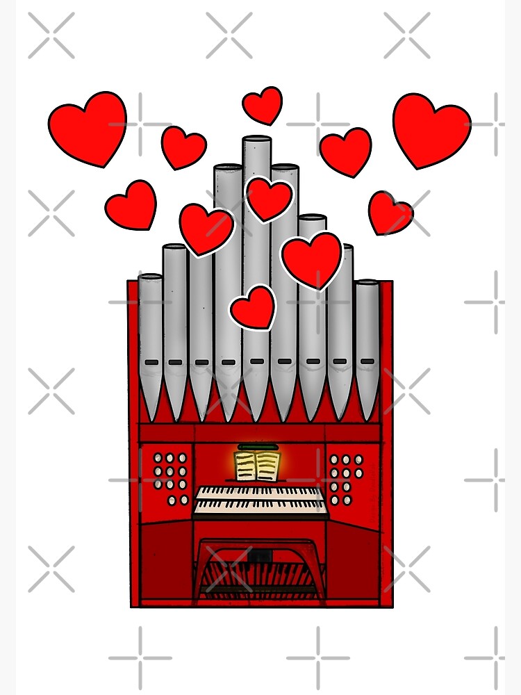 "Valentines Day Church Organ Wedding Organist Anniversary" Poster for ...
