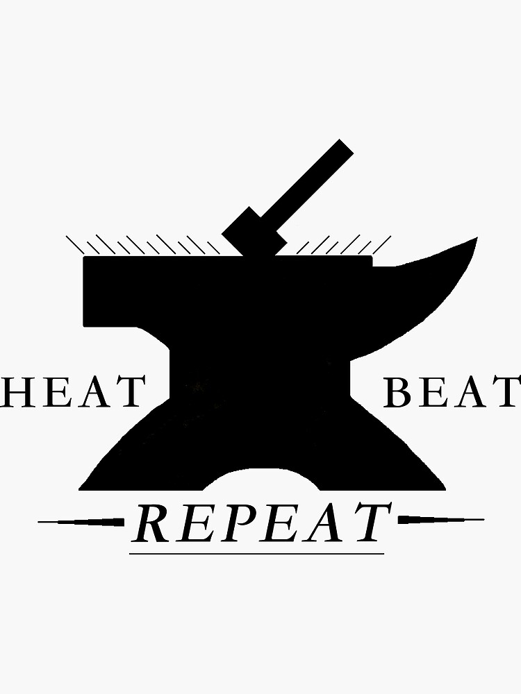 "HEAT, BEAT, REPEAT" Sticker for Sale by AWForge | Redbubble