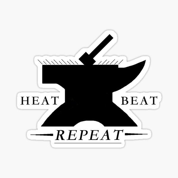 "HEAT, BEAT, REPEAT" Sticker for Sale by AWForge | Redbubble