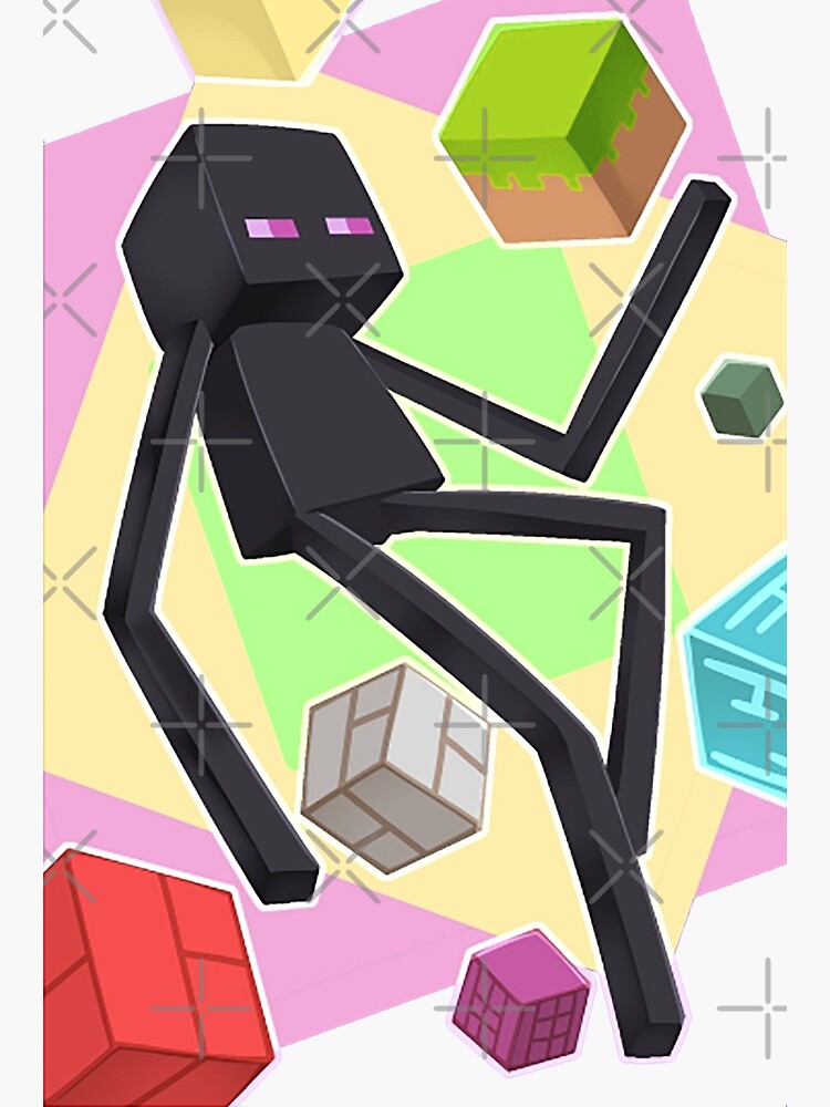 "Minecraft Enderman and Blocks" Sticker for Sale by ddkart | Redbubble