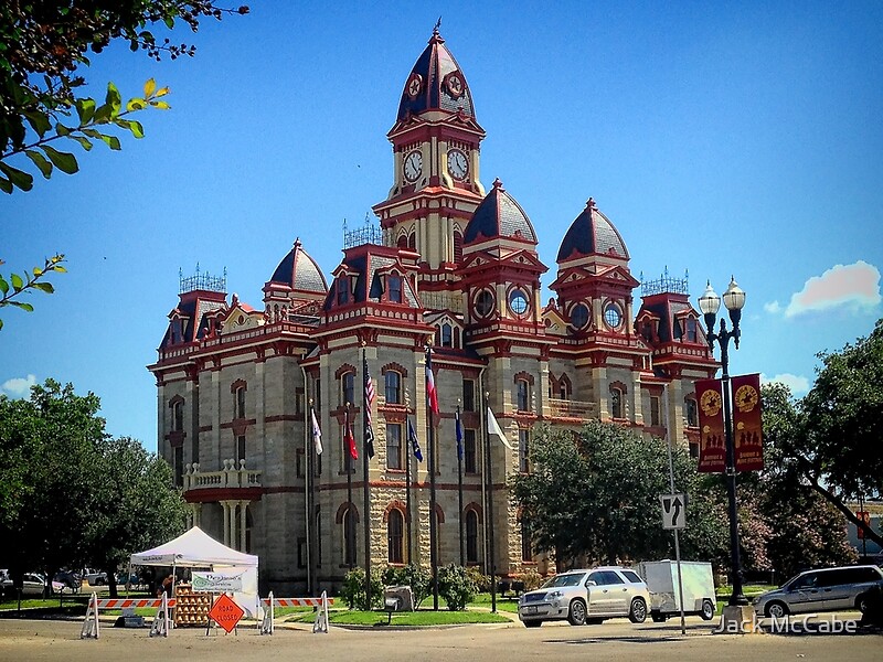 "City Hall, Lockhart, Texas " by Jack McCabe | Redbubble