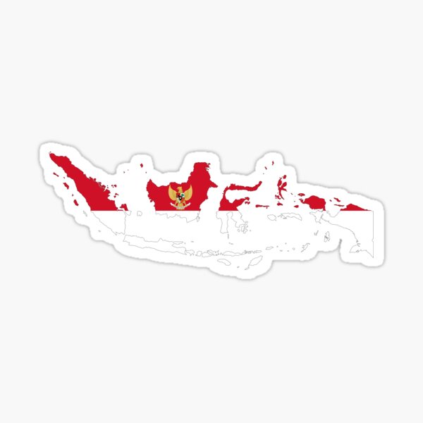 "Indonesia Map/Flag" Sticker for Sale by Tonbbo | Redbubble