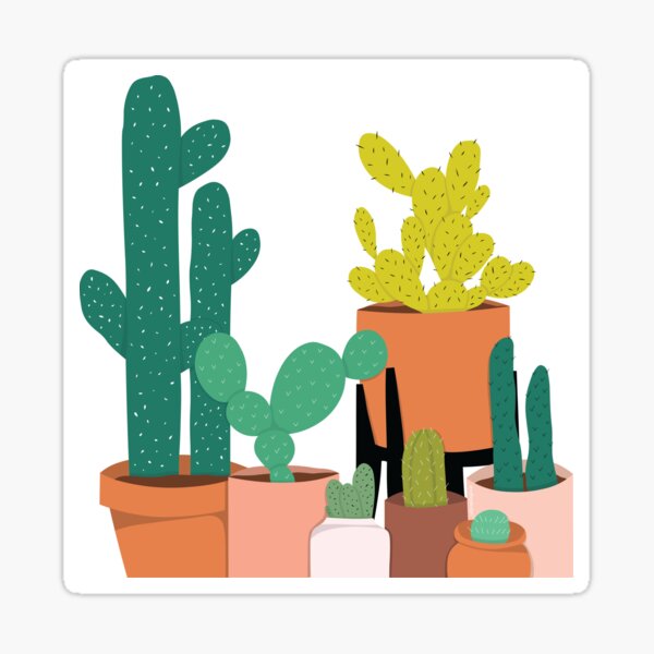 "Cacti" Sticker for Sale by sofiejdesigns | Redbubble