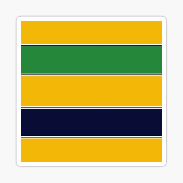 "Ayrton Senna Colour Scheme" Sticker for Sale by Harley-Jay | Redbubble