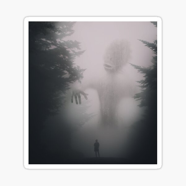 "horror fog creepy monster" Sticker by kelz-art | Redbubble