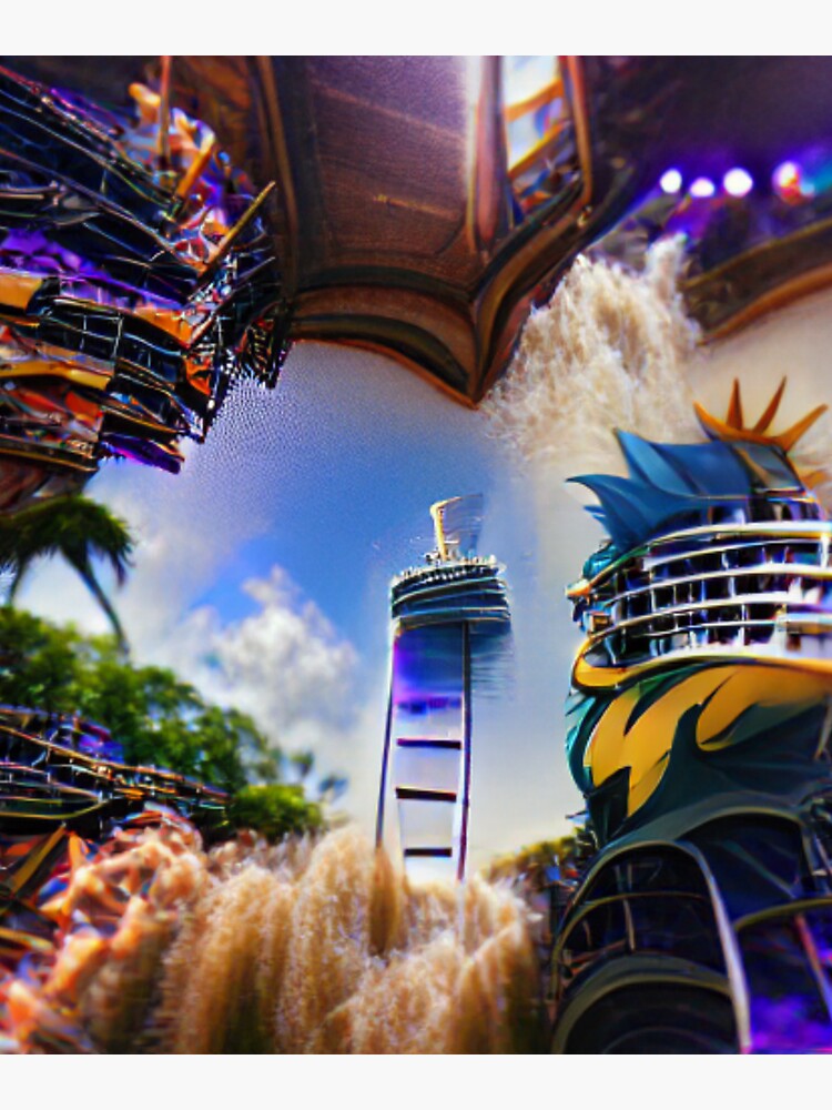 "Fantasy Towers (Original)" Sticker for Sale by AH64Designs | Redbubble