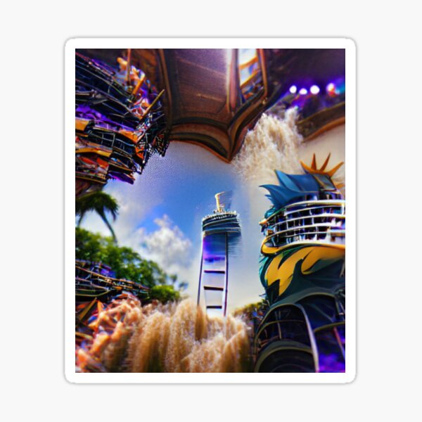 "Fantasy Towers (Original)" Sticker for Sale by AH64Designs | Redbubble