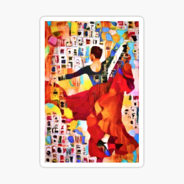 "Flamenco Baile" Sticker for Sale by SMSFineArt | Redbubble