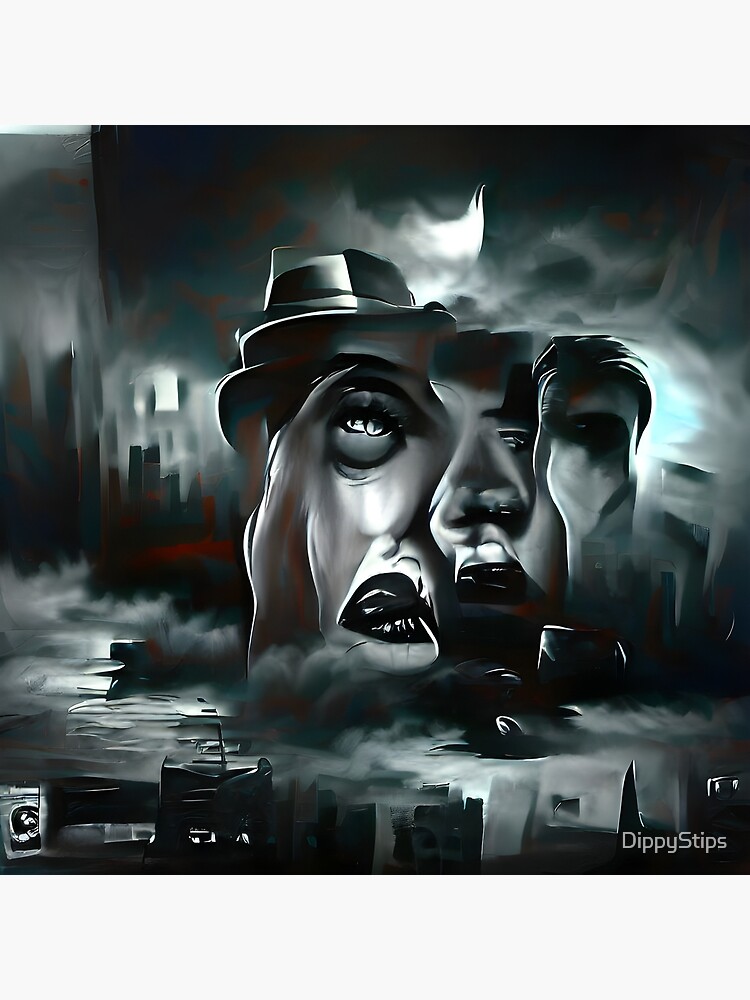 "Noir Ghost" Poster for Sale by DippyStips | Redbubble