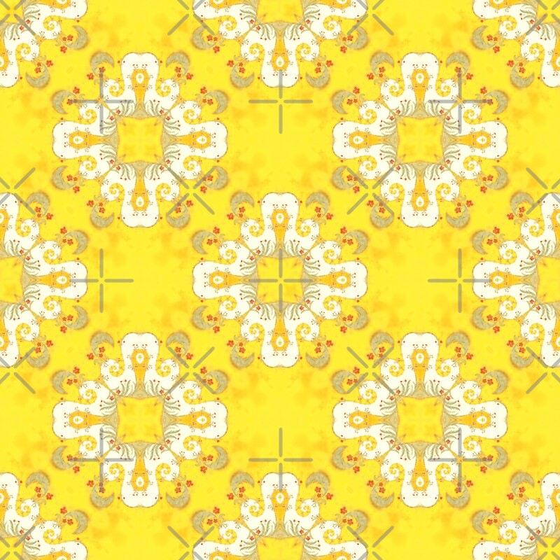 "Yellow, friendly, sunny, floral pattern" by florafabian | Redbubble
