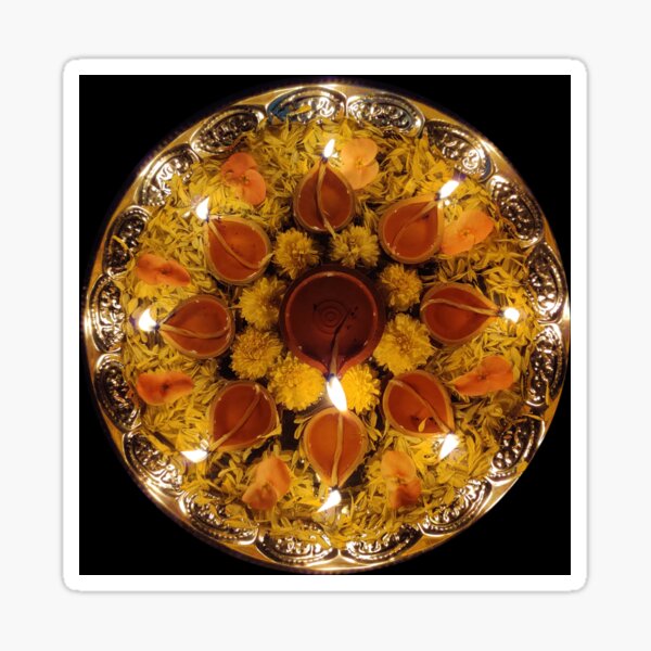 "Festival of lights" Sticker for Sale by Artintart | Redbubble