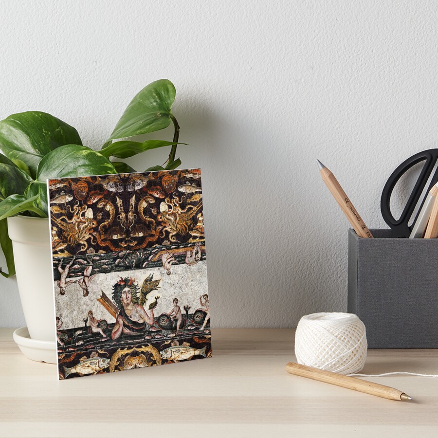 "THALASSA SEA GODDESS WITH SNAKE DRAGON ,DOLPHINS,FISHES,NAUTICAL ...