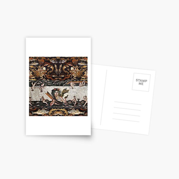 "THALASSA SEA GODDESS WITH SNAKE DRAGON ,DOLPHINS,FISHES,NAUTICAL ...