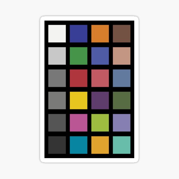 "Camera Color Chart" Sticker for Sale by avperth | Redbubble
