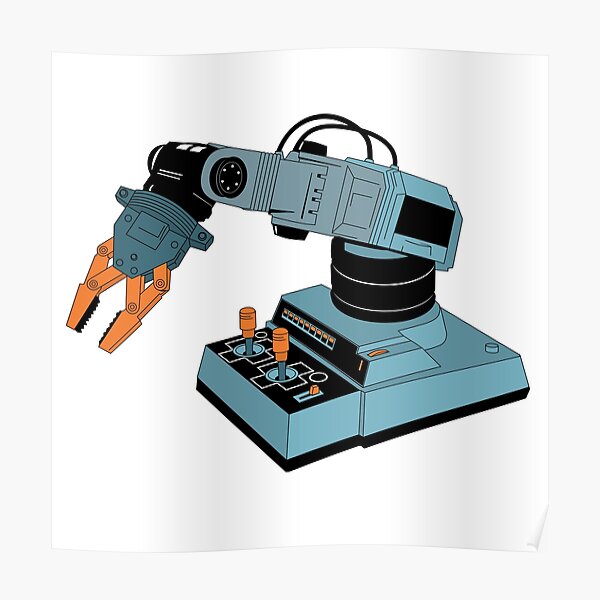 "Eighties Robot Arm" Poster by ZVono | Redbubble