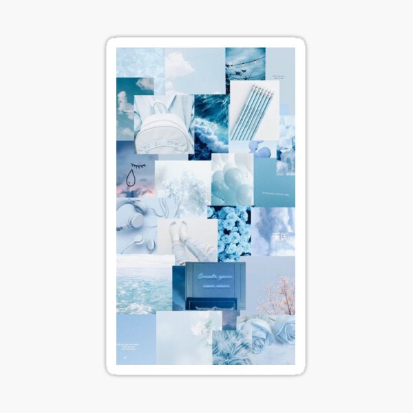 "Cute Light Blue Aesthetic" Sticker for Sale by XtremeDesignz | Redbubble