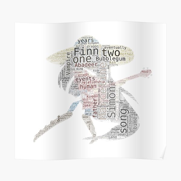 "Marceline word cloud Adventure Time" Poster for Sale by joao8545 ...