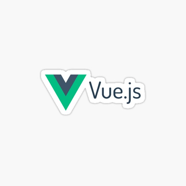 "VueJS" Sticker by motivatedGeek | Redbubble