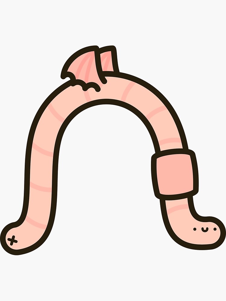 "Cute wyrm worm" Sticker for Sale by KnuckersHollow | Redbubble