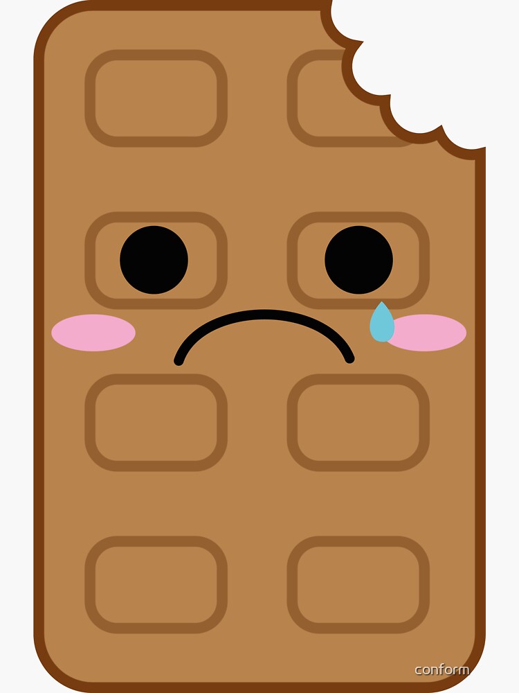 "Sad Chocolate" Sticker for Sale by conform | Redbubble