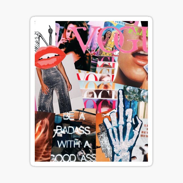 "Girly Collage Graphic " Sticker by BeverlyHells | Redbubble
