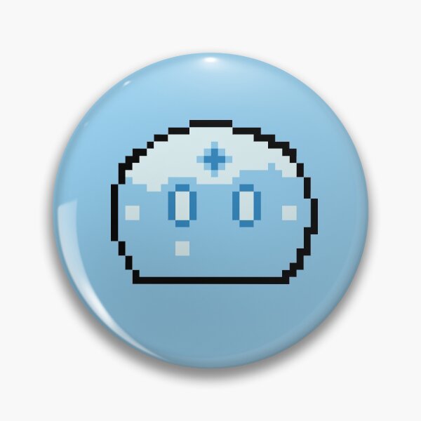 "Genshin Impact Cryo Slime Pixel Art" Pin by pixelsinnit | Redbubble