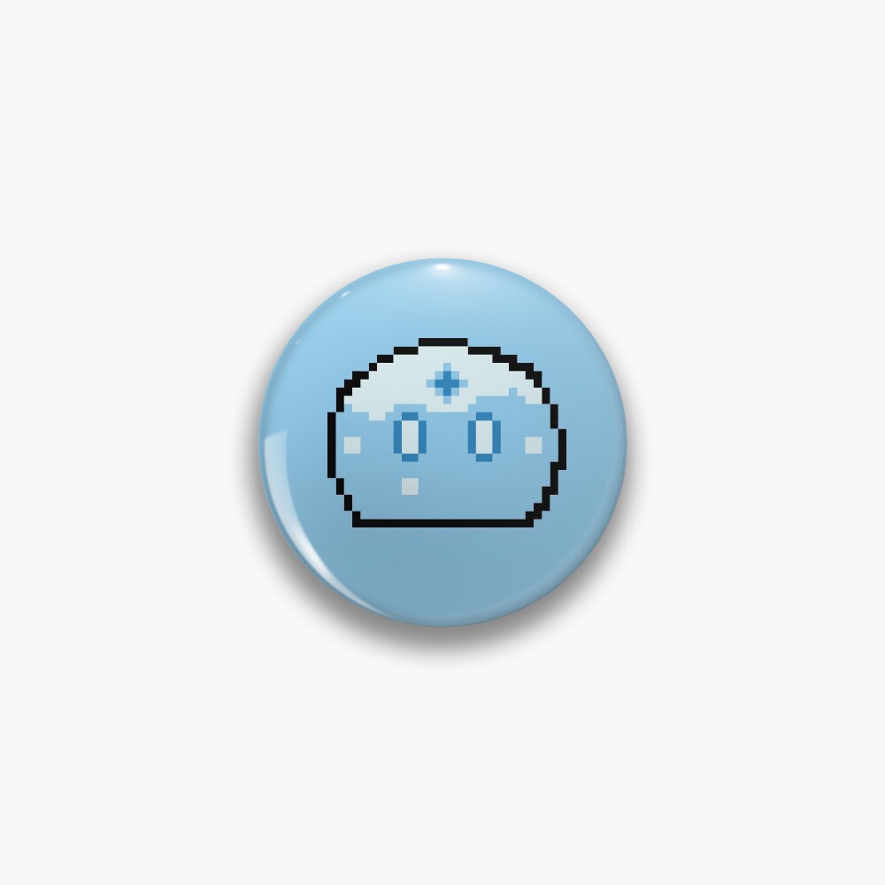 "Genshin Impact Cryo Slime Pixel Art" Pin by pixelsinnit | Redbubble