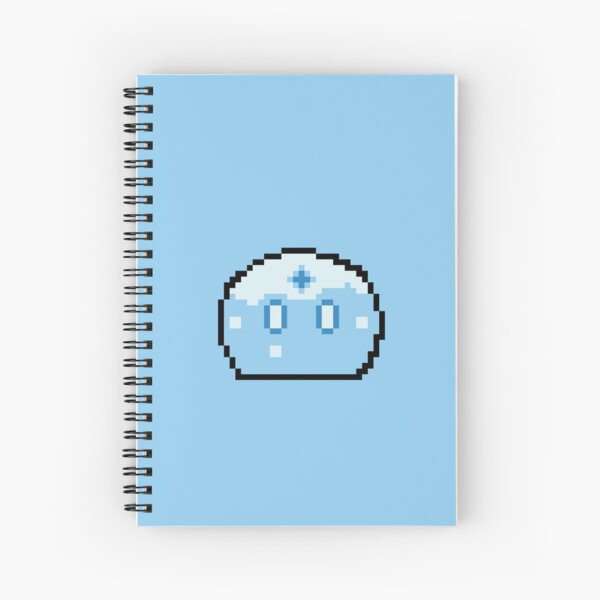 "Genshin Impact Cryo Slime Pixel Art" Spiral Notebook by pixelsinnit ...