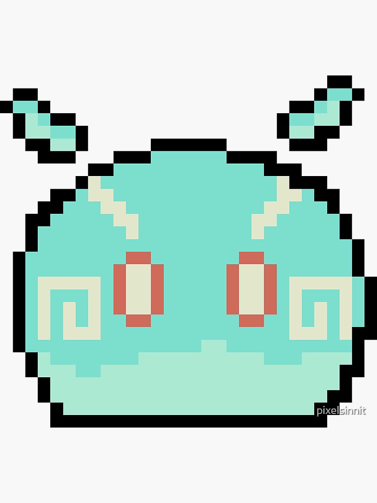 "Genshin Impact Anemo Slime Pixel Art" Sticker von pixelsinnit | Redbubble