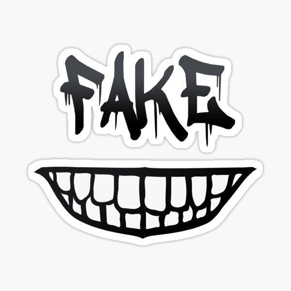 "Fake Smile" Sticker for Sale by heyrk | Redbubble