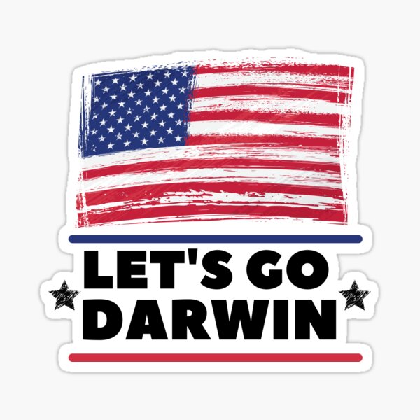 "Lets Go Darwin US Flag Vintage - Funny Darwin Meme - Cool Gift for ...