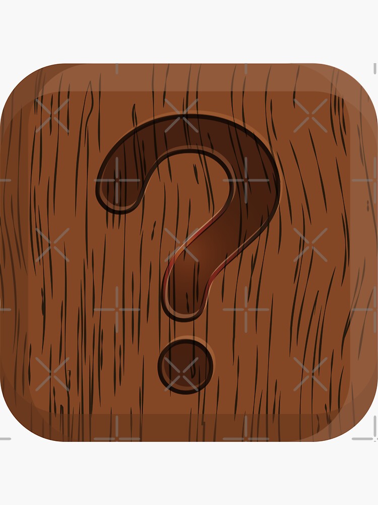 "Icon with question mark on wood grain texture" Sticker for Sale by ...