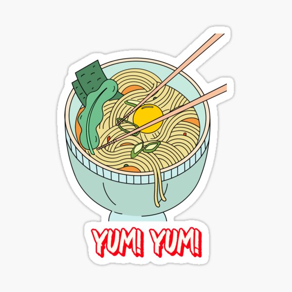 "Yum Yum Food" Sticker by zoghla | Redbubble