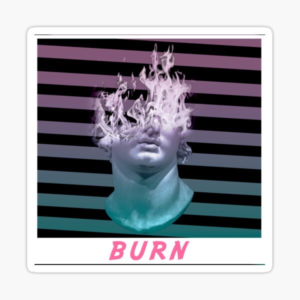 "BURN urban street wear design" Sticker for Sale by Oz-the1 | Redbubble