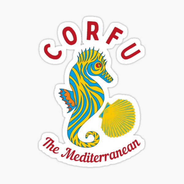 "Bright Mediterranean Islands Corfu, Red Text- Beach / Vacation ...