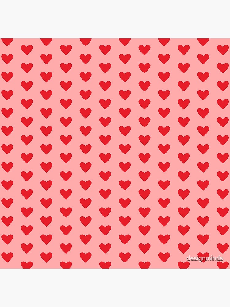 "Small Hearts Pattern (red/pink)" Poster for Sale by designminds ...