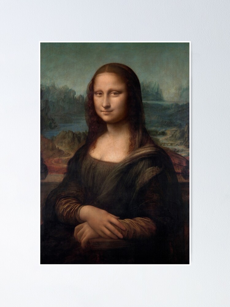 "Leonardo da Vinci Portrait of Mona Lisa high resolution" Poster for ...