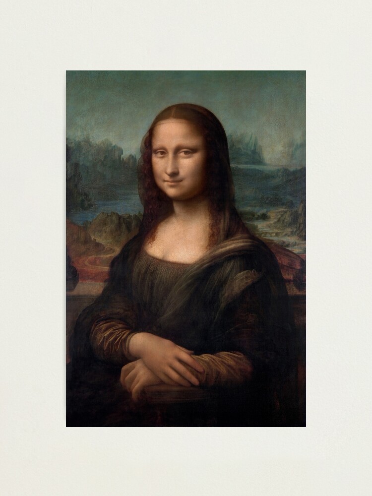 "Leonardo da Vinci Portrait of Mona Lisa high resolution" Photographic ...