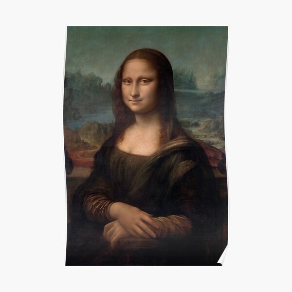 "Leonardo da Vinci Portrait of Mona Lisa high resolution" Poster by ...