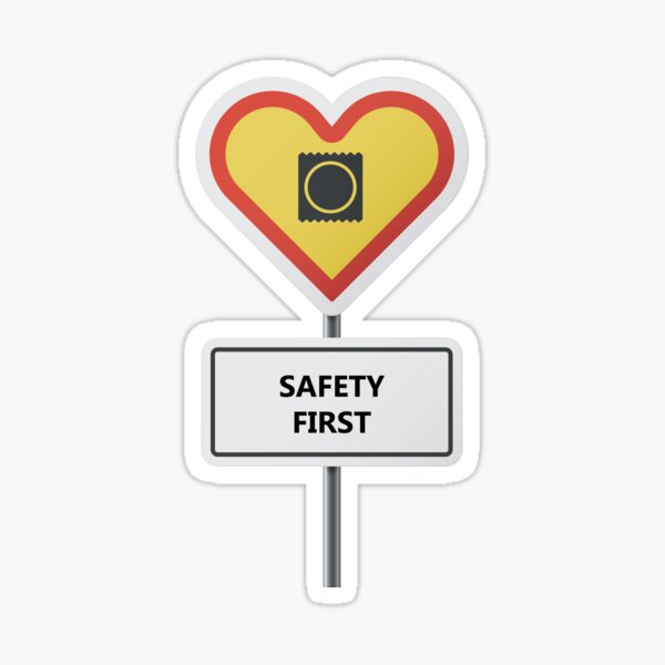 "dating warning sign - SAFETY FIRST" Sticker for Sale by Katerina-Gram ...