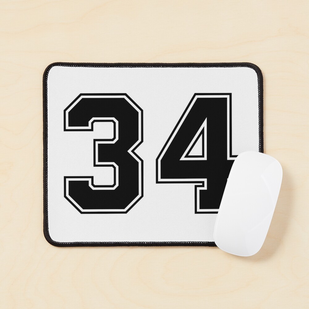 "34 American Football Classic Vintage Sport Jersey Number in black ...