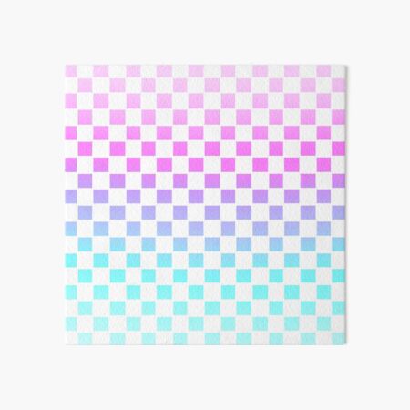 "Checkered Pastel gradient and white Checkered Pattern" Art Board Print ...