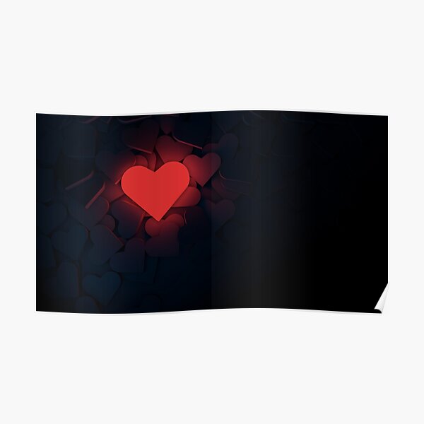 Red Heart Romance Love Poster For Sale By Aminbeheshti Redbubble