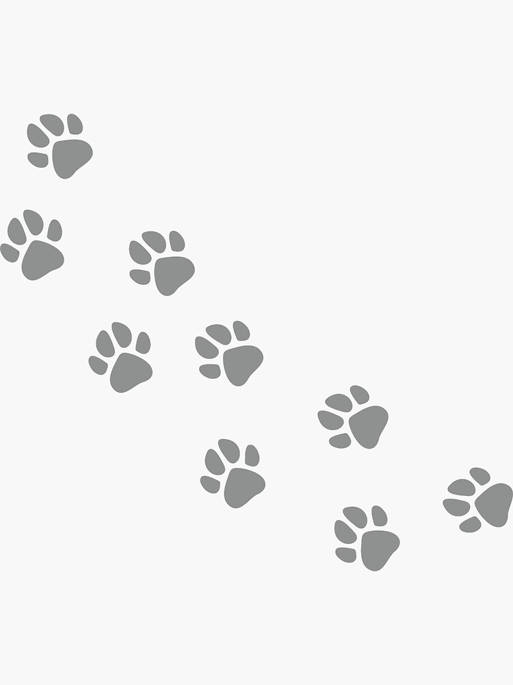 "Big Paw Prints" Sticker by patsyrosedesign | Redbubble